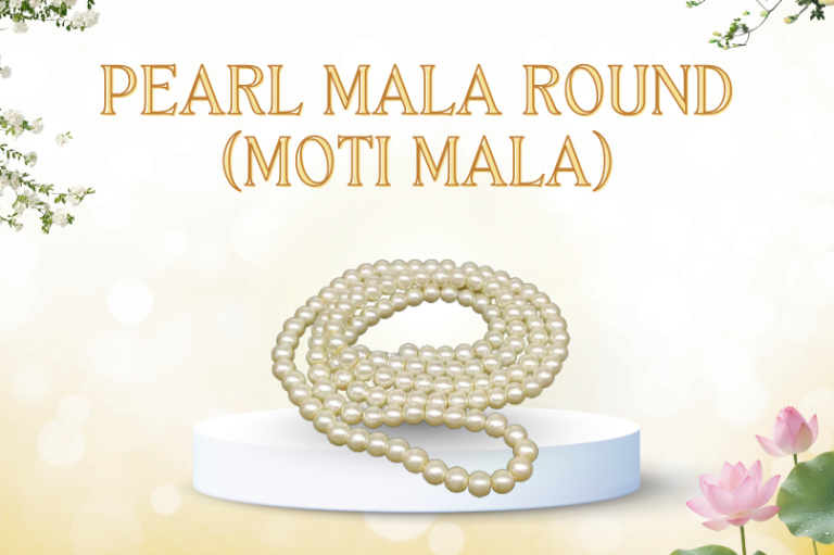 Pearl Mala Round (Moti Mala): Divine Peace, Emotional Balance & Lunar ...