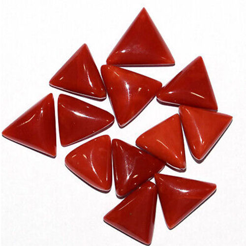 Red Coral Triangle Shape (11 to 14 Ratti) - Best Quality Munga ...