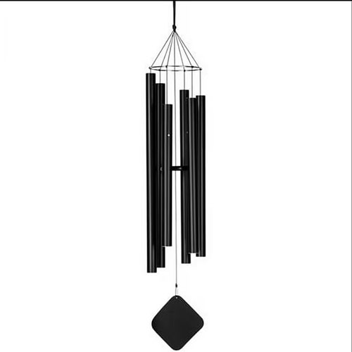 Vastu Wind Chimes (12 Inches) - Black | Effective Gems