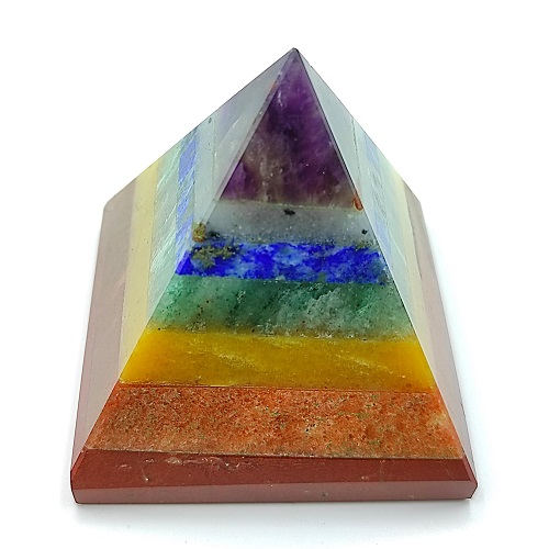 Seven Chakra Stone Pyramid (170-180gm) | Effective Gems